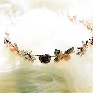 Accessories | Rose Gold Metal Flower Crown | Poshmark